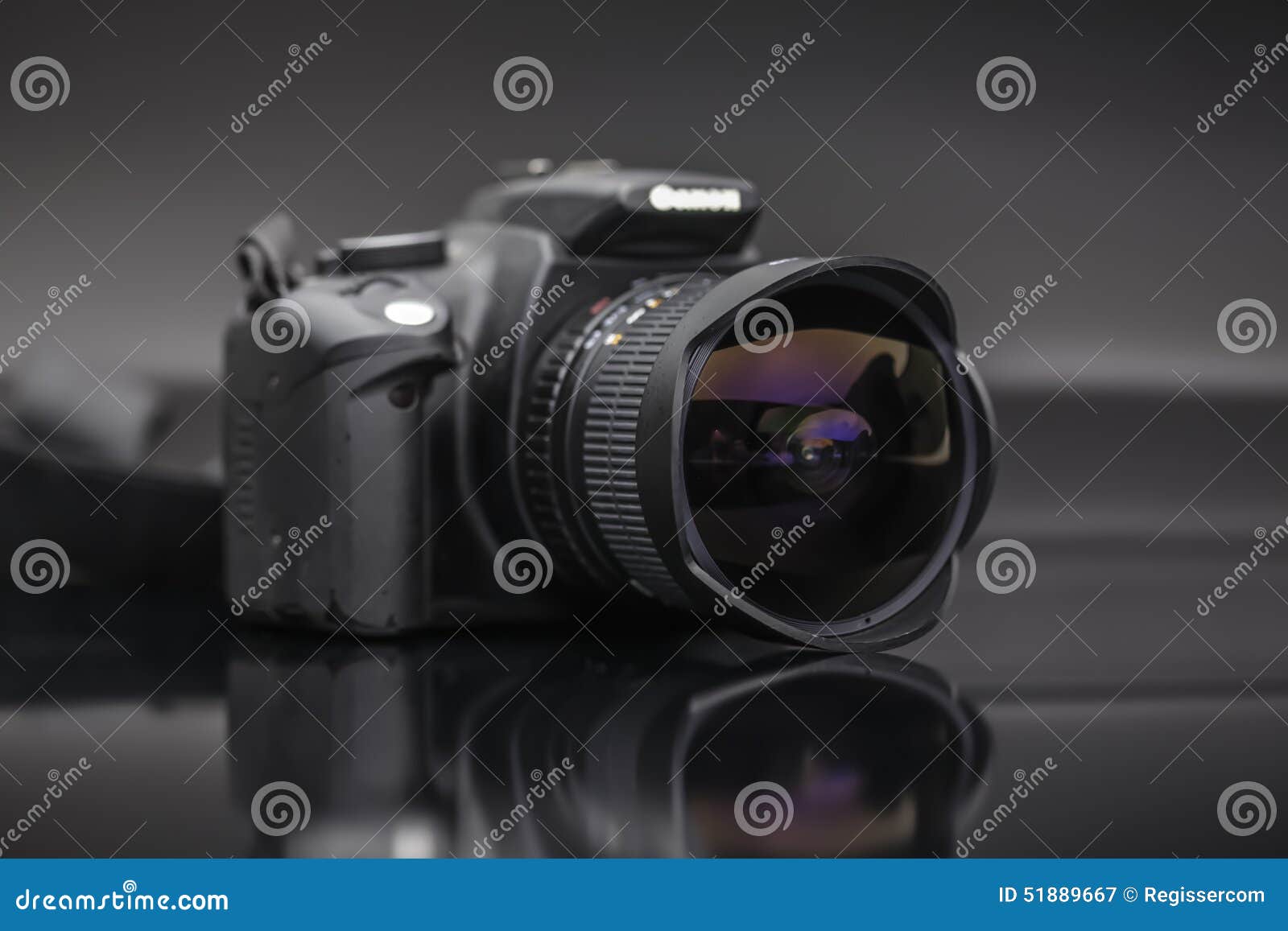 Digital Camera with Fish Eye Lens Stock Image - Image of angle ...