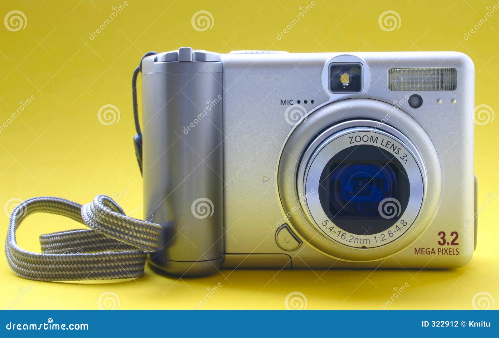 Digital Camera - Front View Stock Photo - Image of contacts, equipment ...
