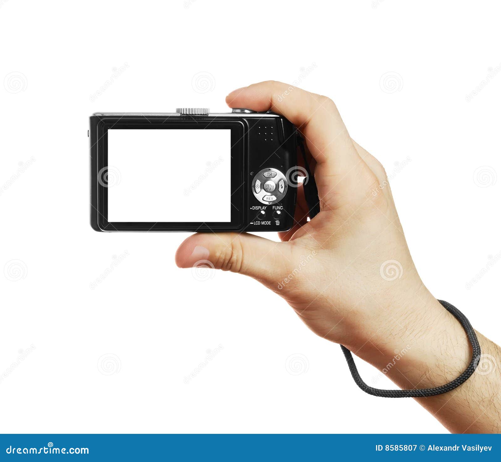 The Digital Camera in a Hand Stock Image - Image of beautiful, template ...
