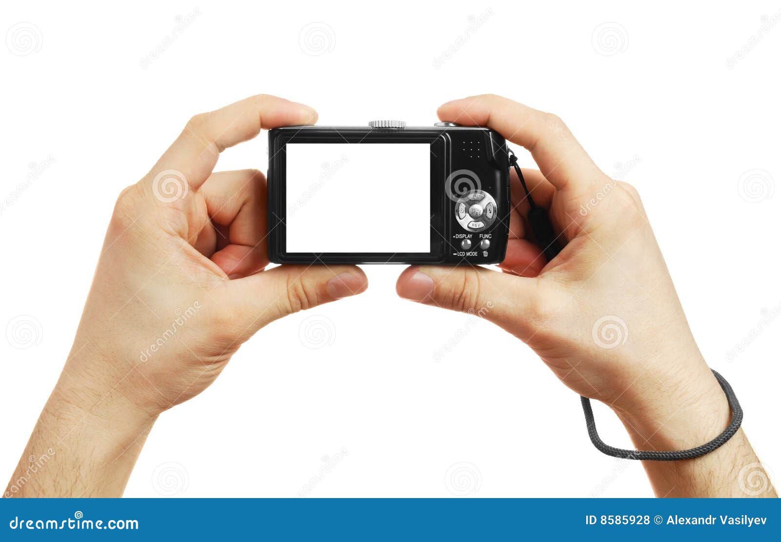 The Digital Camera in a Hand Stock Photo - Image of black, close: 8585928