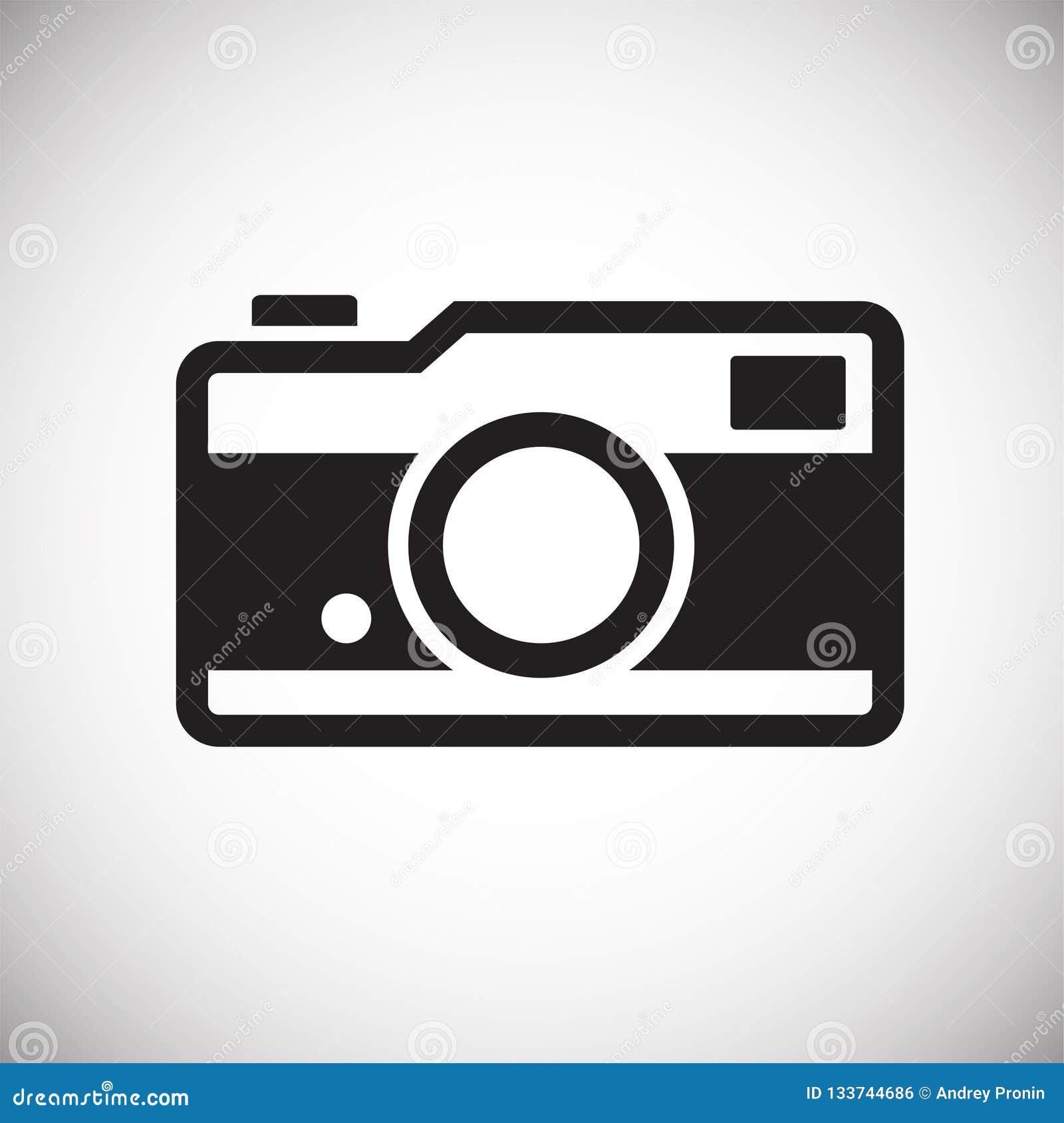 Digital Camera Icon on White Background for Graphic and Web Design ...