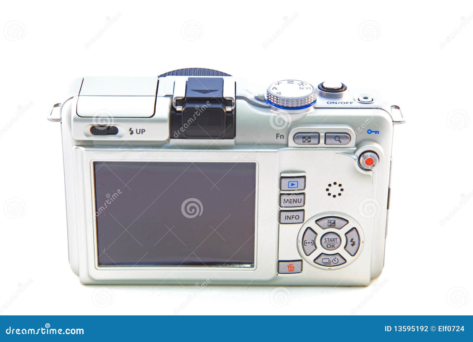 Digital Camera Isolated on White Background Stock Photo - Image of ...
