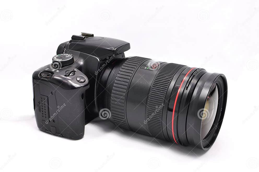 Digital Camera with lens stock photo. Image of isolated - 19876252