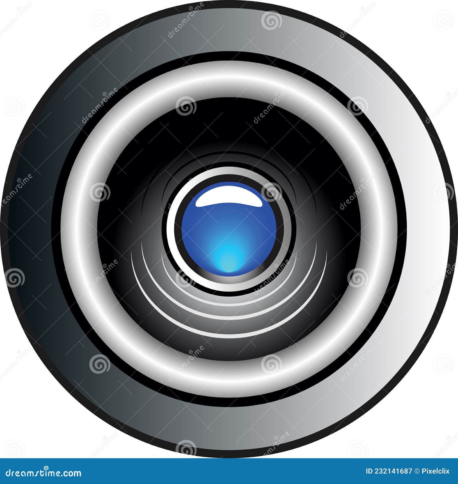 Digital Camera Lens Clip Art Eps10 Vector. Stock Illustration ...