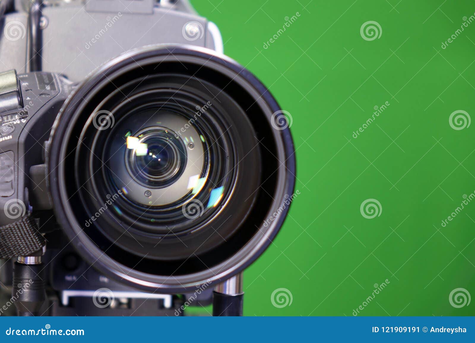 Digital Camera Lens in the Studio. TV Stock Image - Image of studio ...