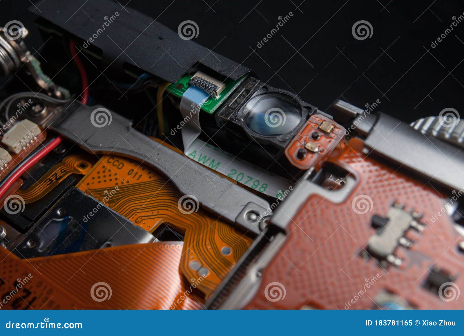 Digital Camera Mainboard and Parts Stock Image - Image of optical ...