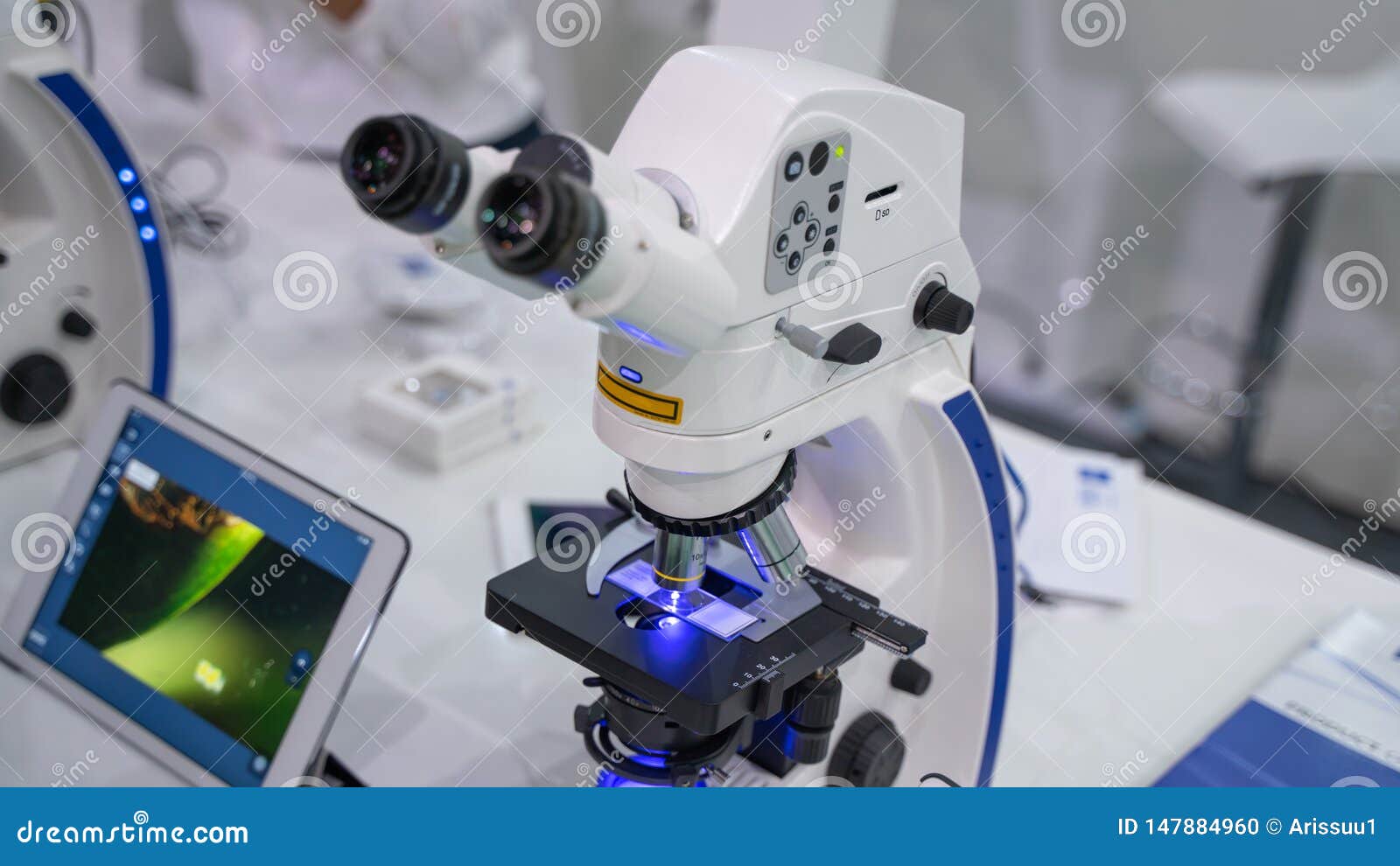 Digital Camera Microscope in Science Laboratory Stock Photo - Image of ...