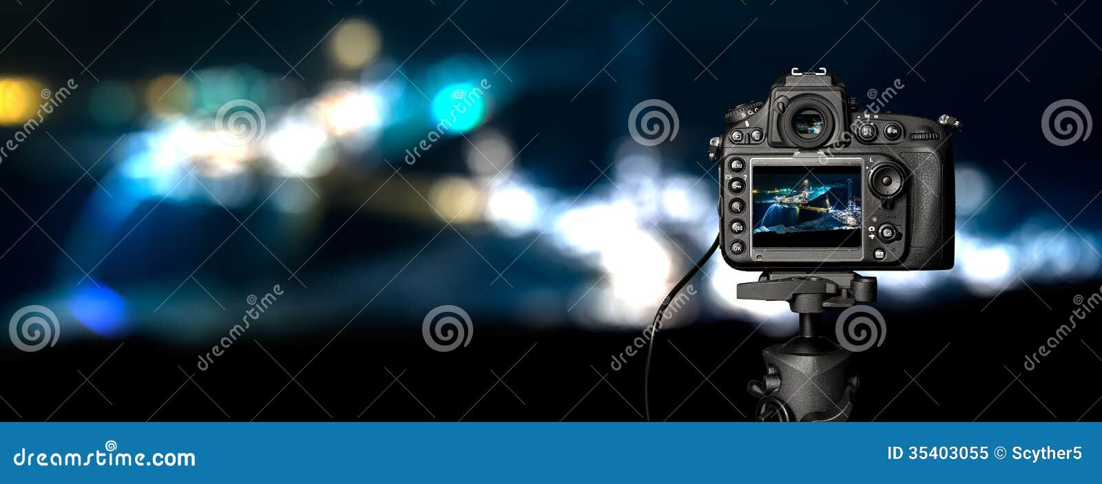 Digital Camera the Night View Stock Image - Image of energy ...