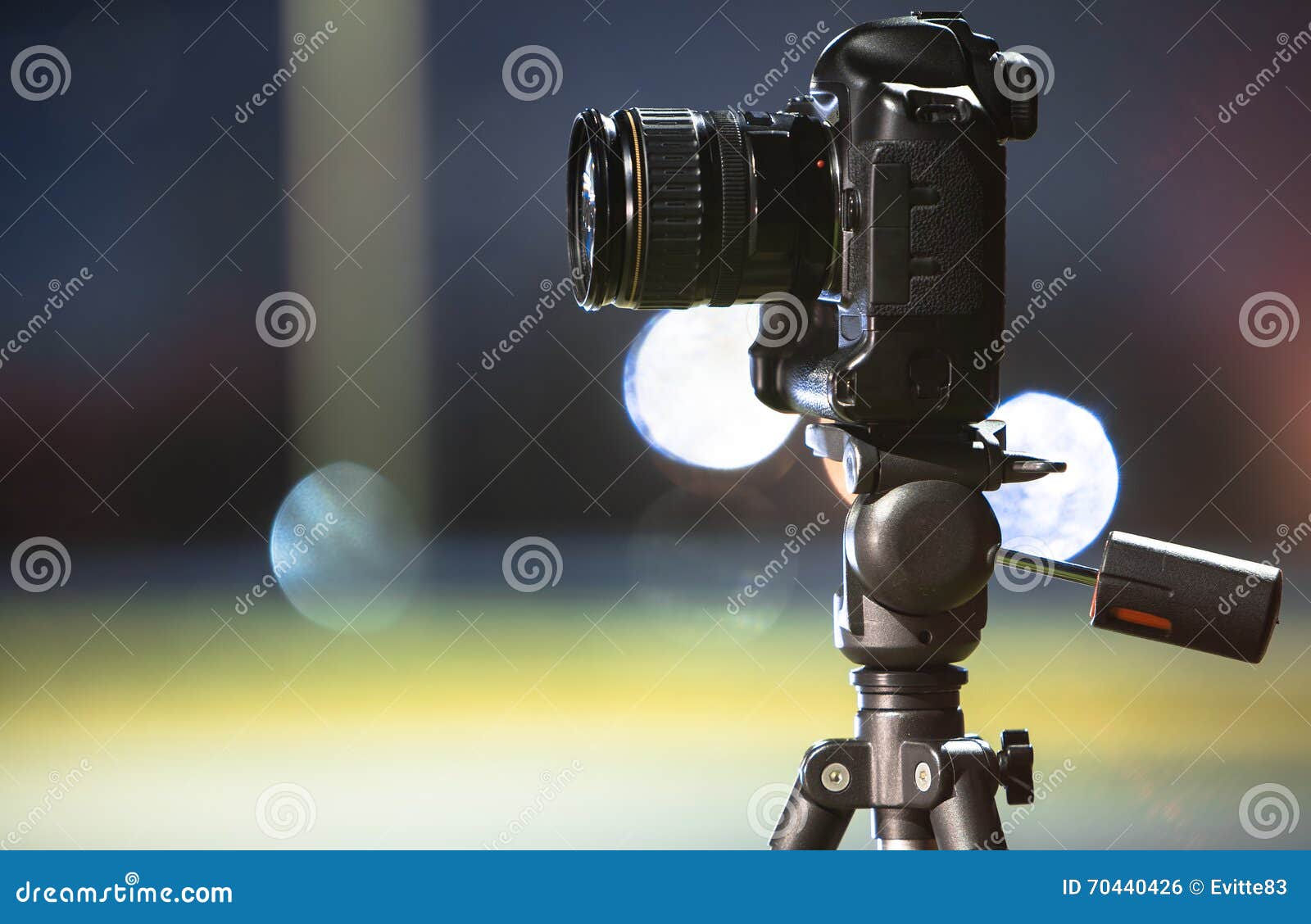 Digital Camera the Night View of City. Stock Photo - Image of depth ...