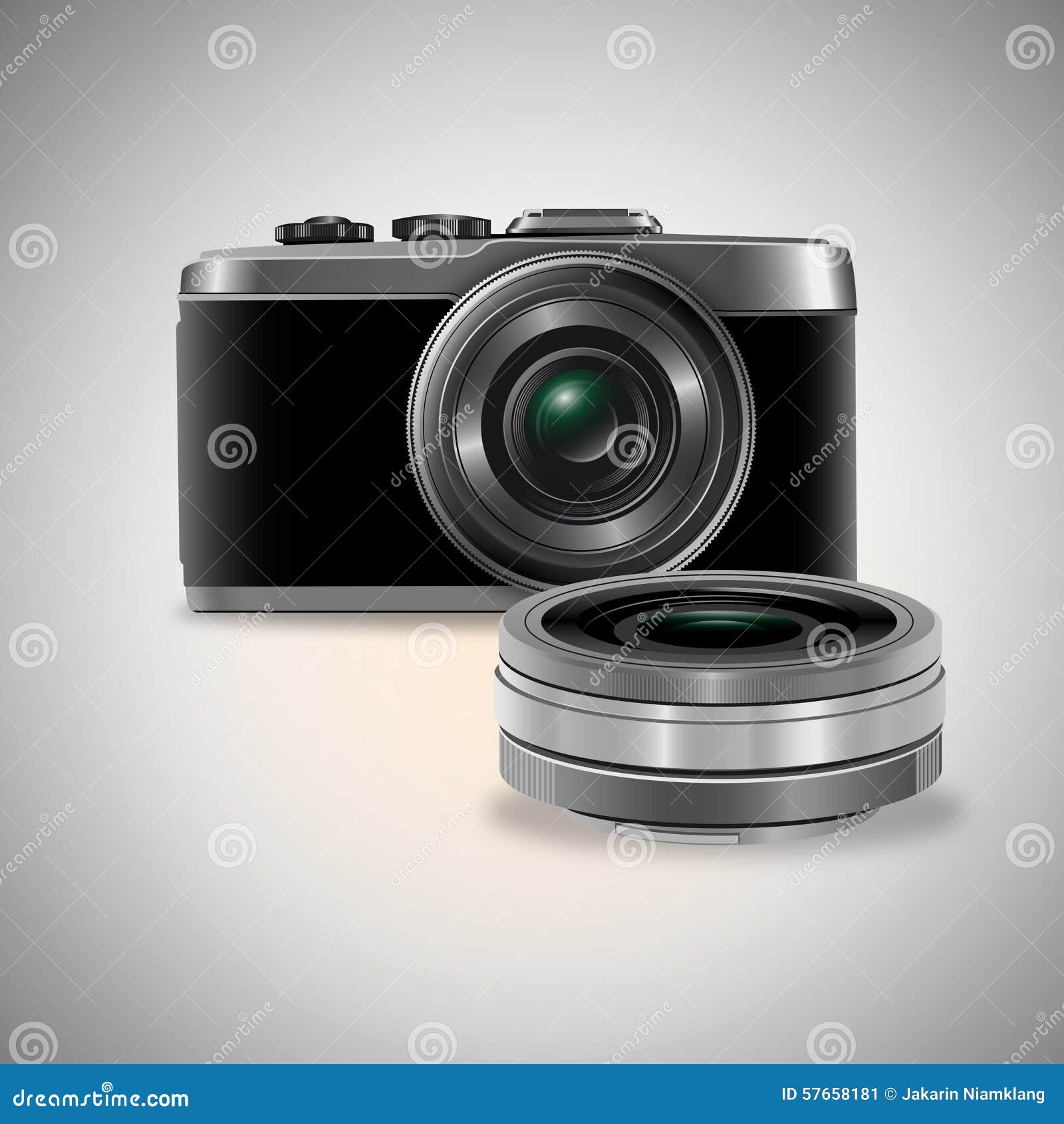 Digital camera stock illustration. Illustration of metallic - 57658181