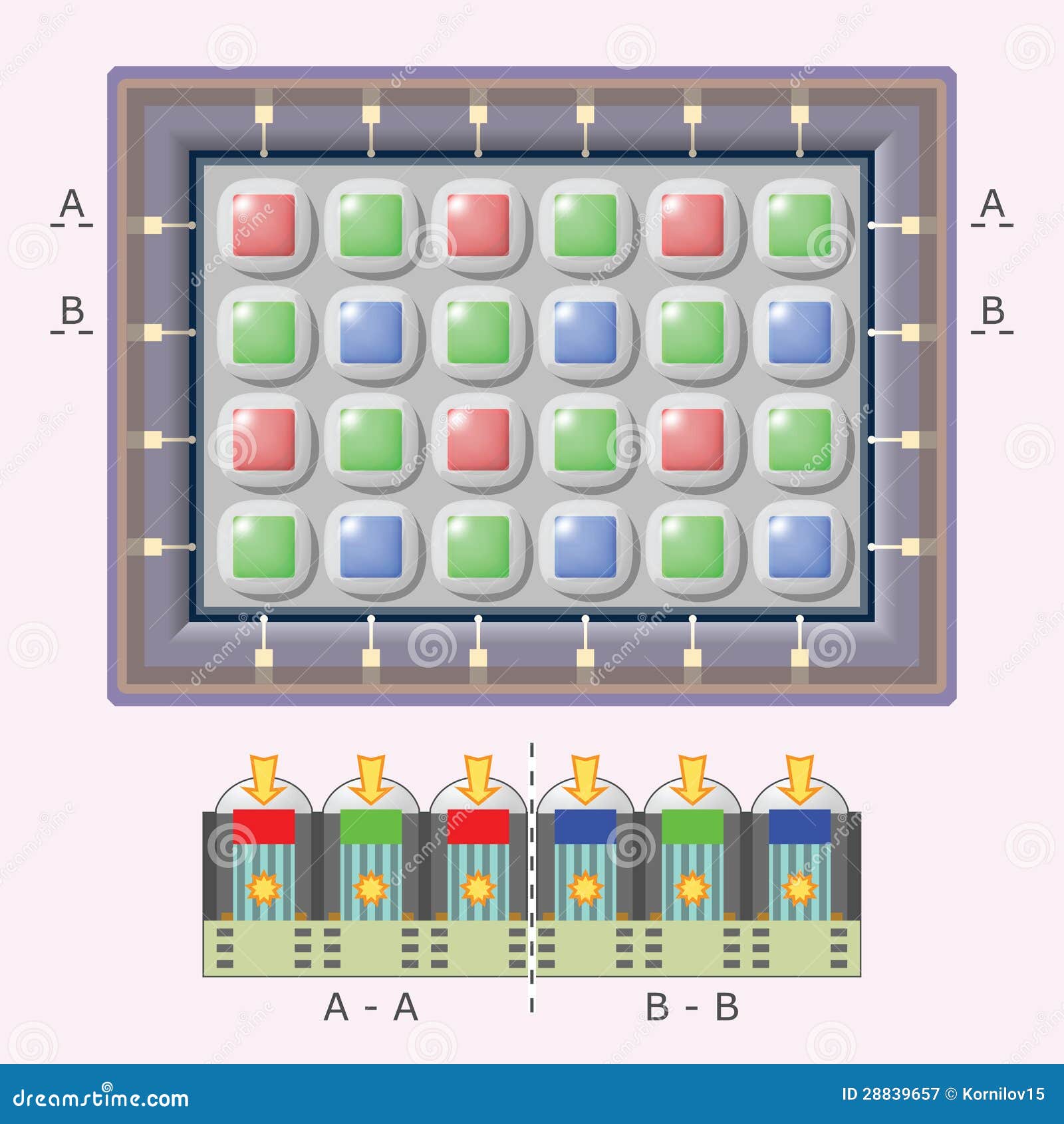 Digital Camera Sensor - Schematic View Stock Vector - Image: 28839657