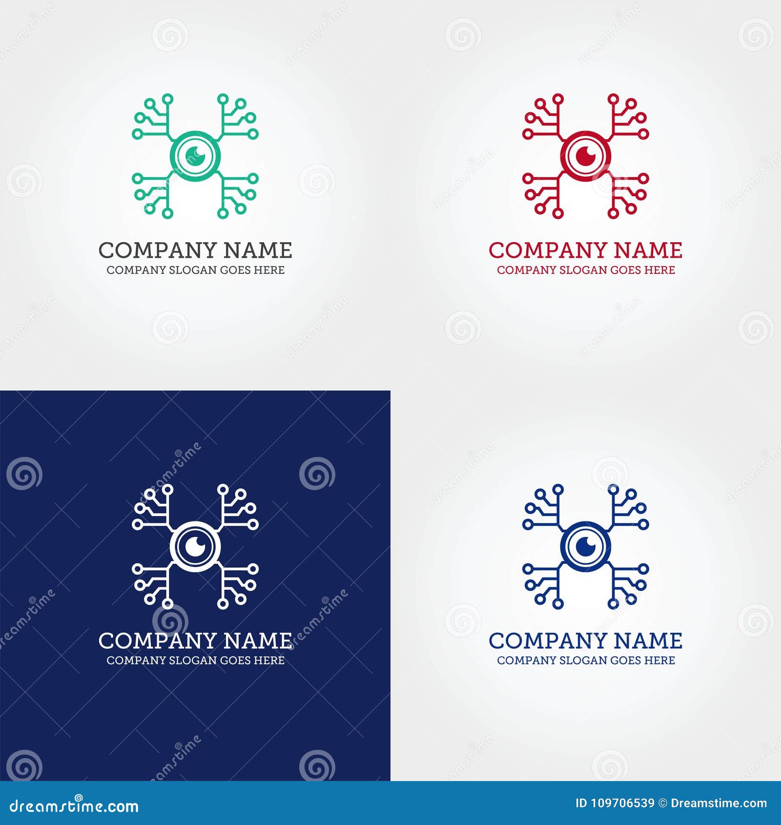Digital Camera Vision Tech Logo Icon Template Stock Illustration ...