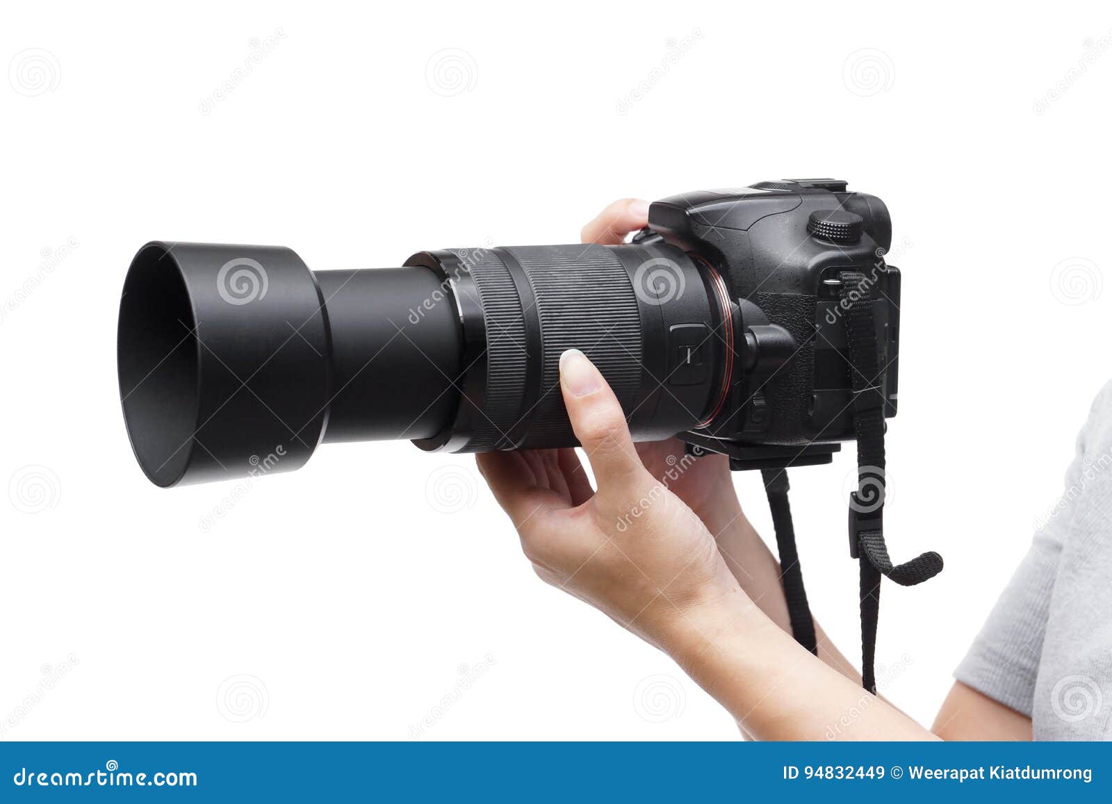 Digital Camera with Zoom Lens Stock Image - Image of photograph ...