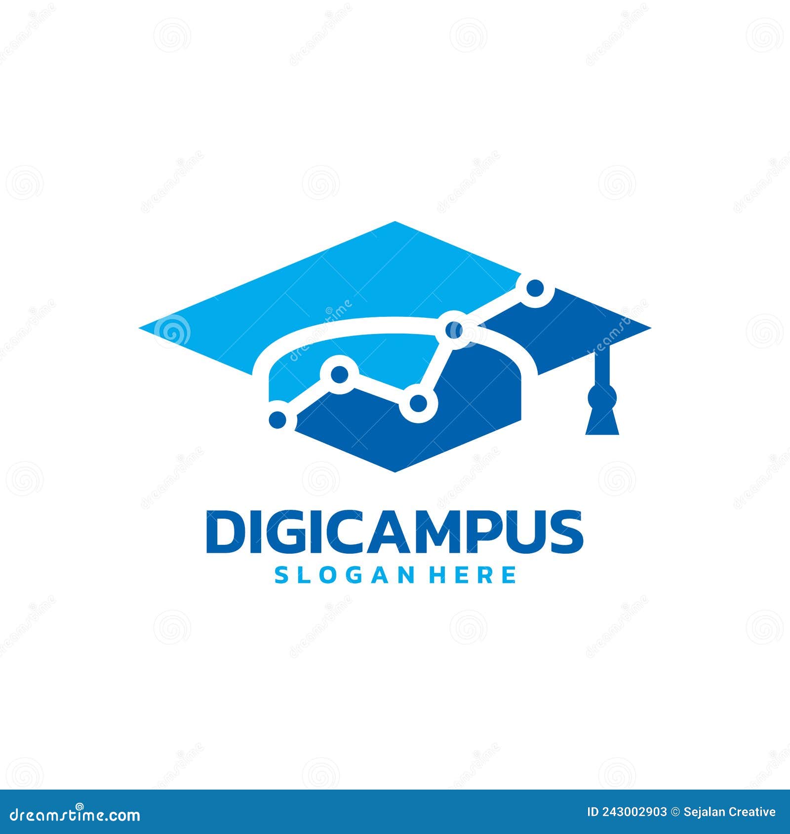 Digital campus logo vector stock vector. Illustration of energy - 243002903