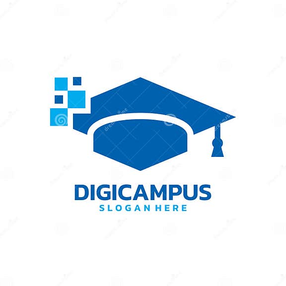 Digital campus logo vector stock vector. Illustration of computer ...