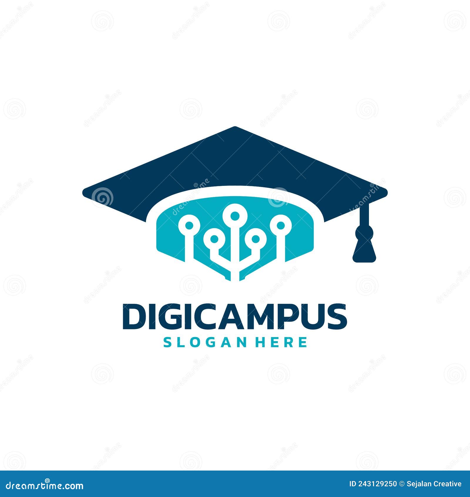 Digital campus logo vector stock vector. Illustration of factory ...