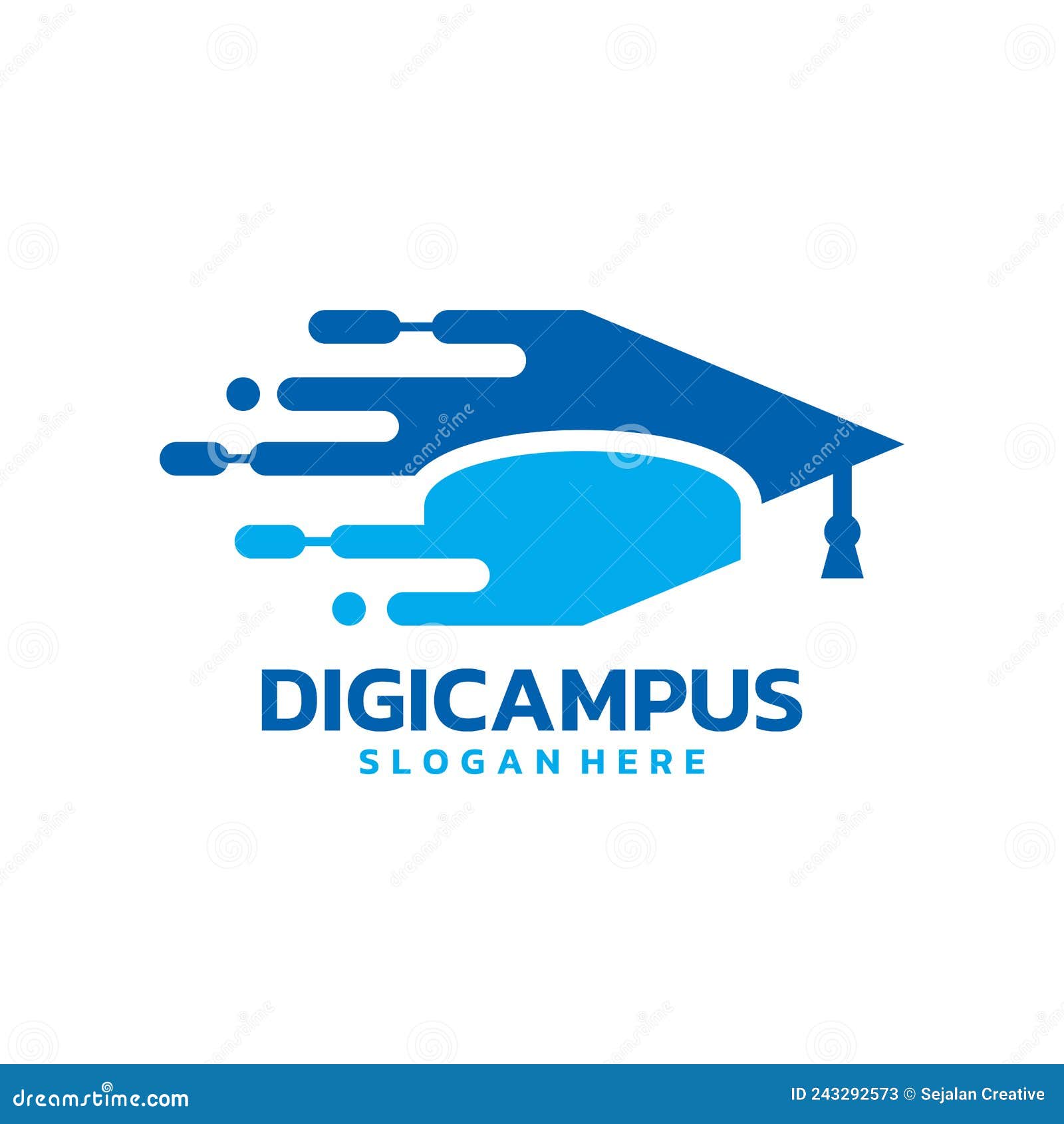 Digital campus logo vector stock vector. Illustration of design - 243292573