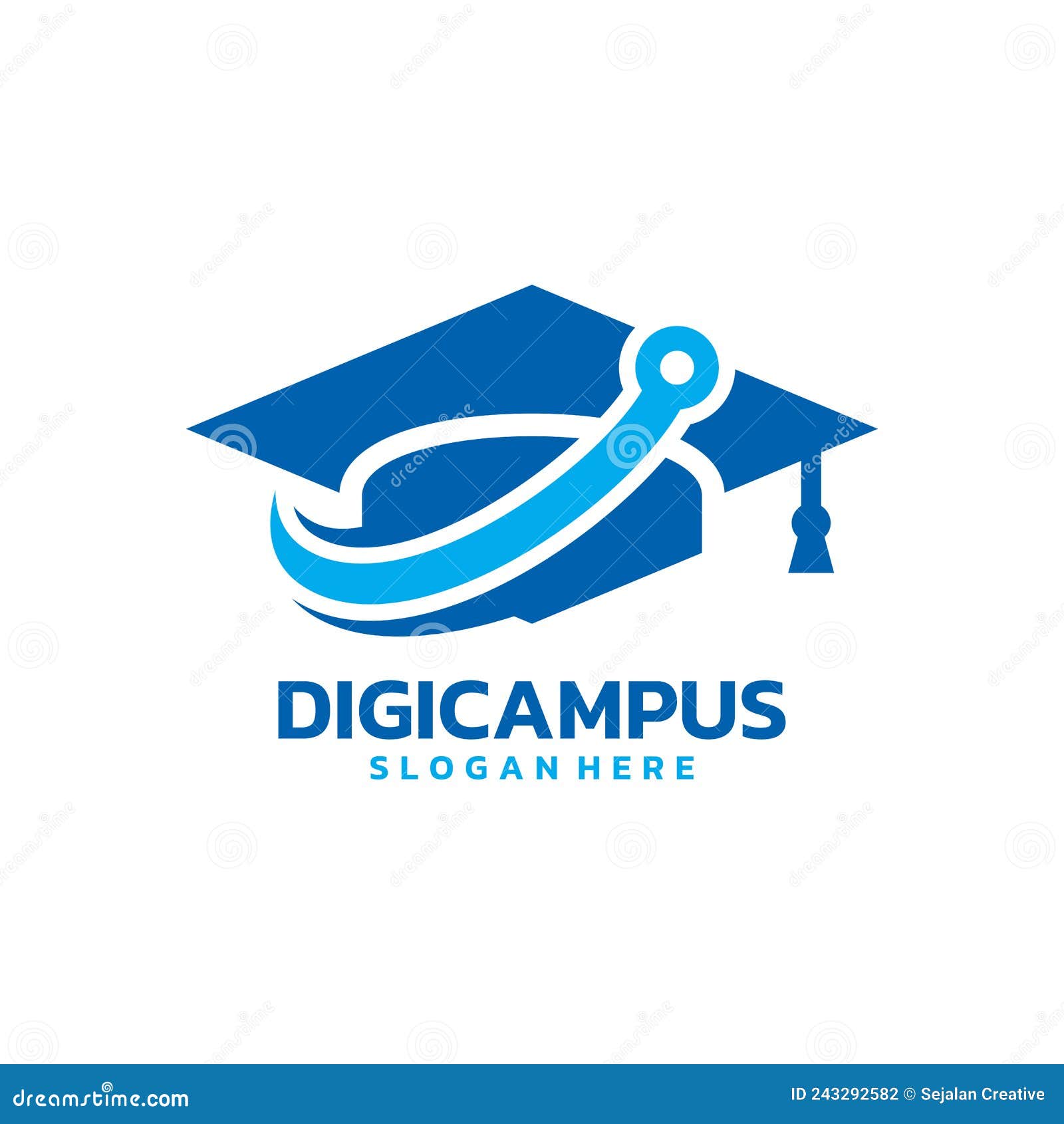 Digital campus logo vector stock vector. Illustration of network ...