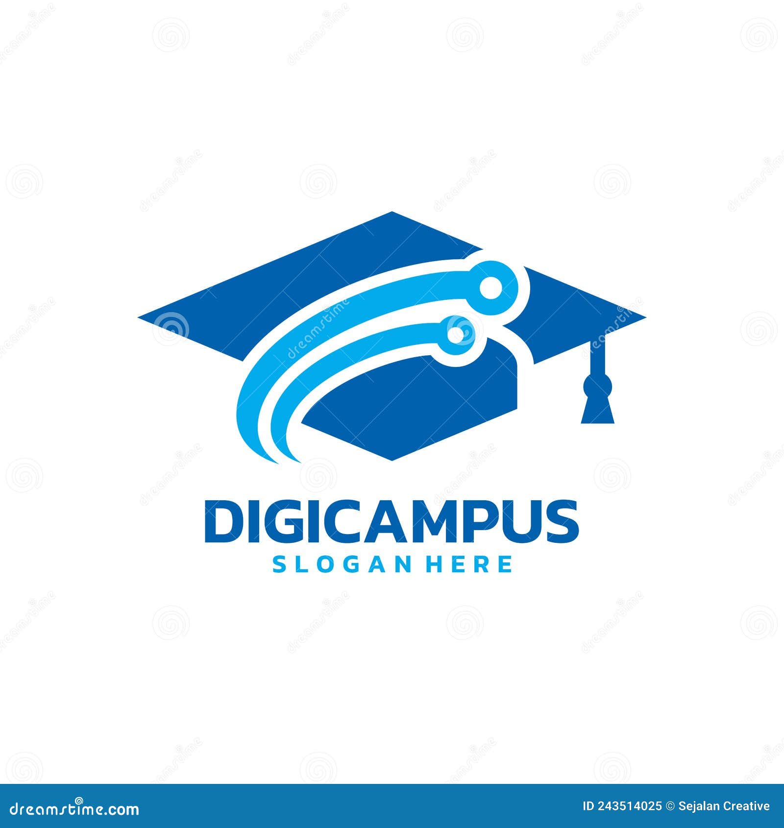 Digital campus logo vector stock vector. Illustration of digital ...