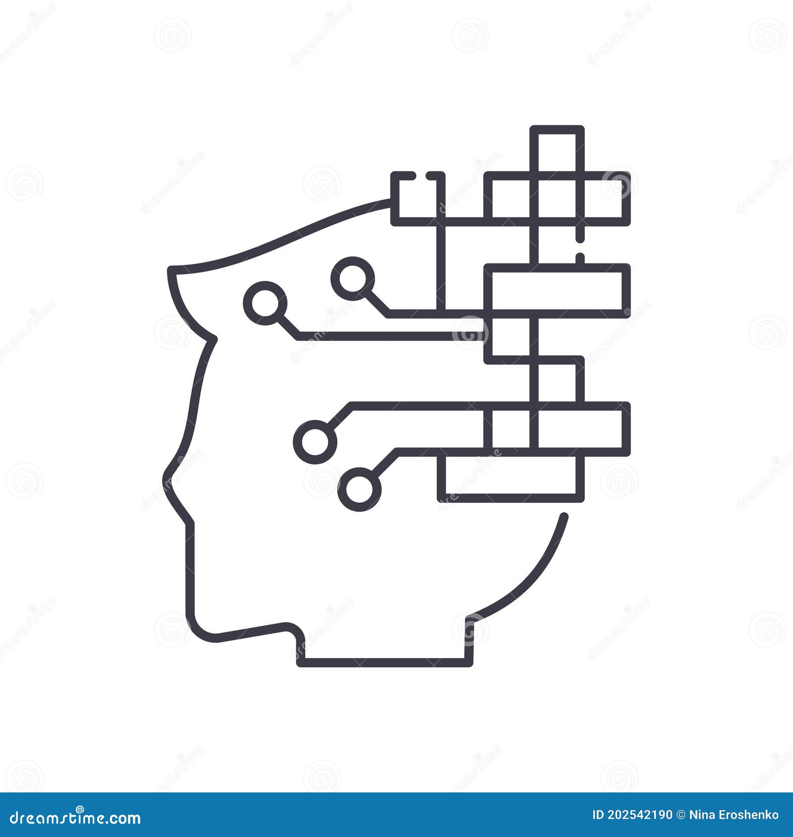 Digital Capabilities Icon, Linear Isolated Illustration, Thin Line ...