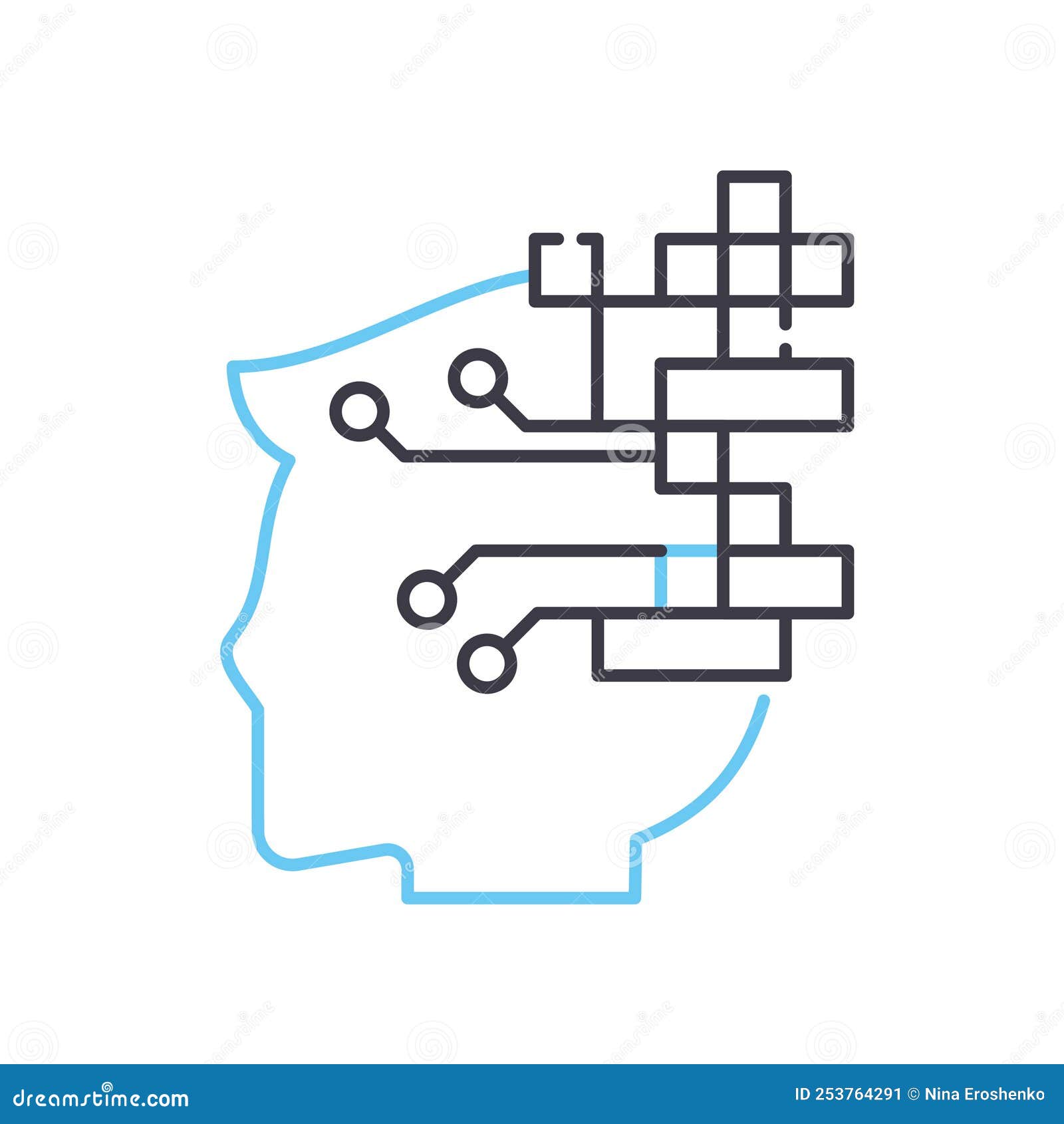 Digital Capabilities Line Icon, Outline Symbol, Vector Illustration ... Digital Capabilities Line Icon, Outline Symbol, Vector Illustration ...