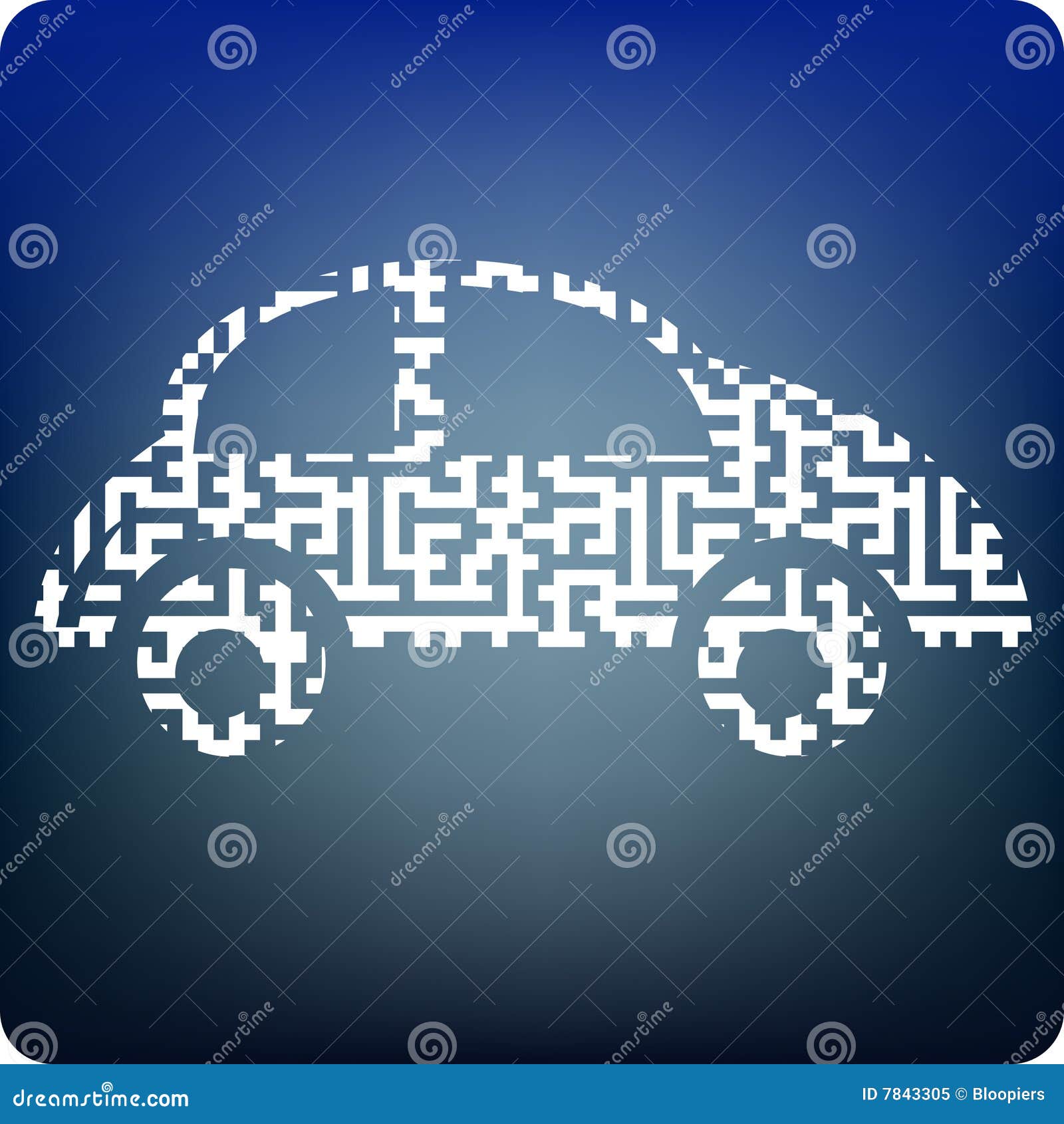 Digital car stock vector. Illustration of electronic, build - 7843305