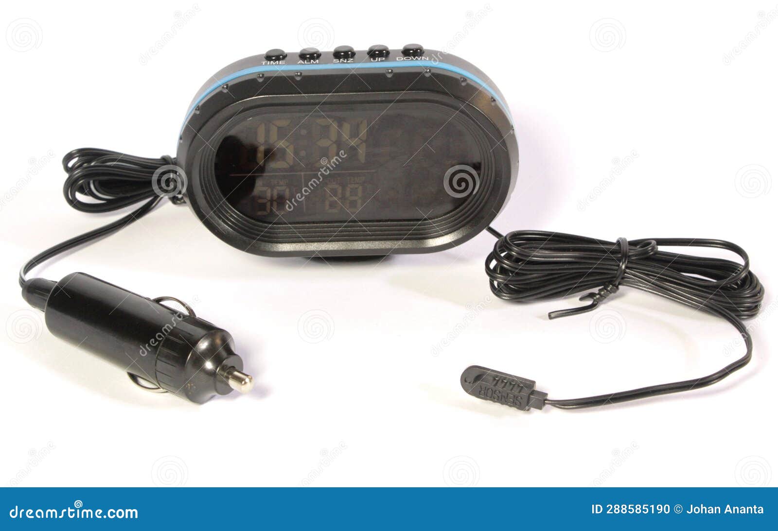 Digital cars clock stock photo. Image of accessories - 288585190