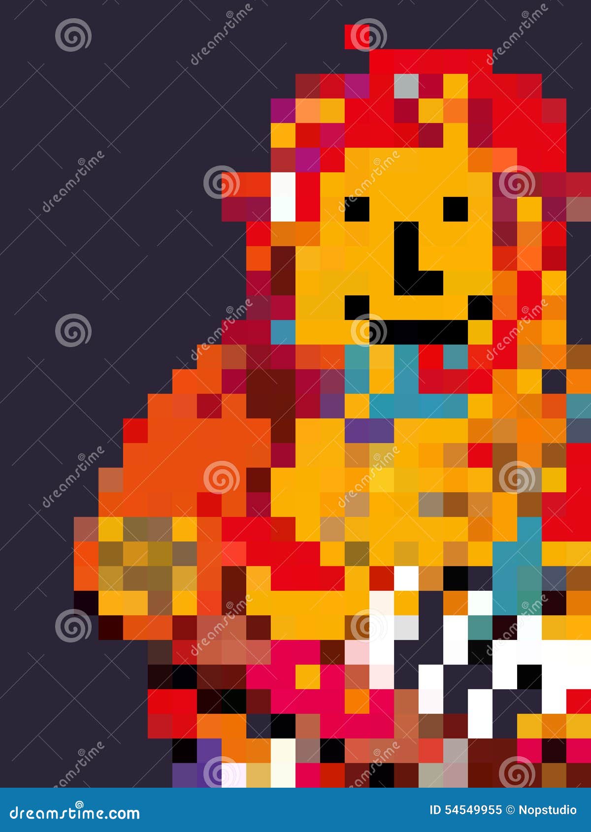 Digital Cartoon Character with Rectangles Stock Vector - Illustration ...