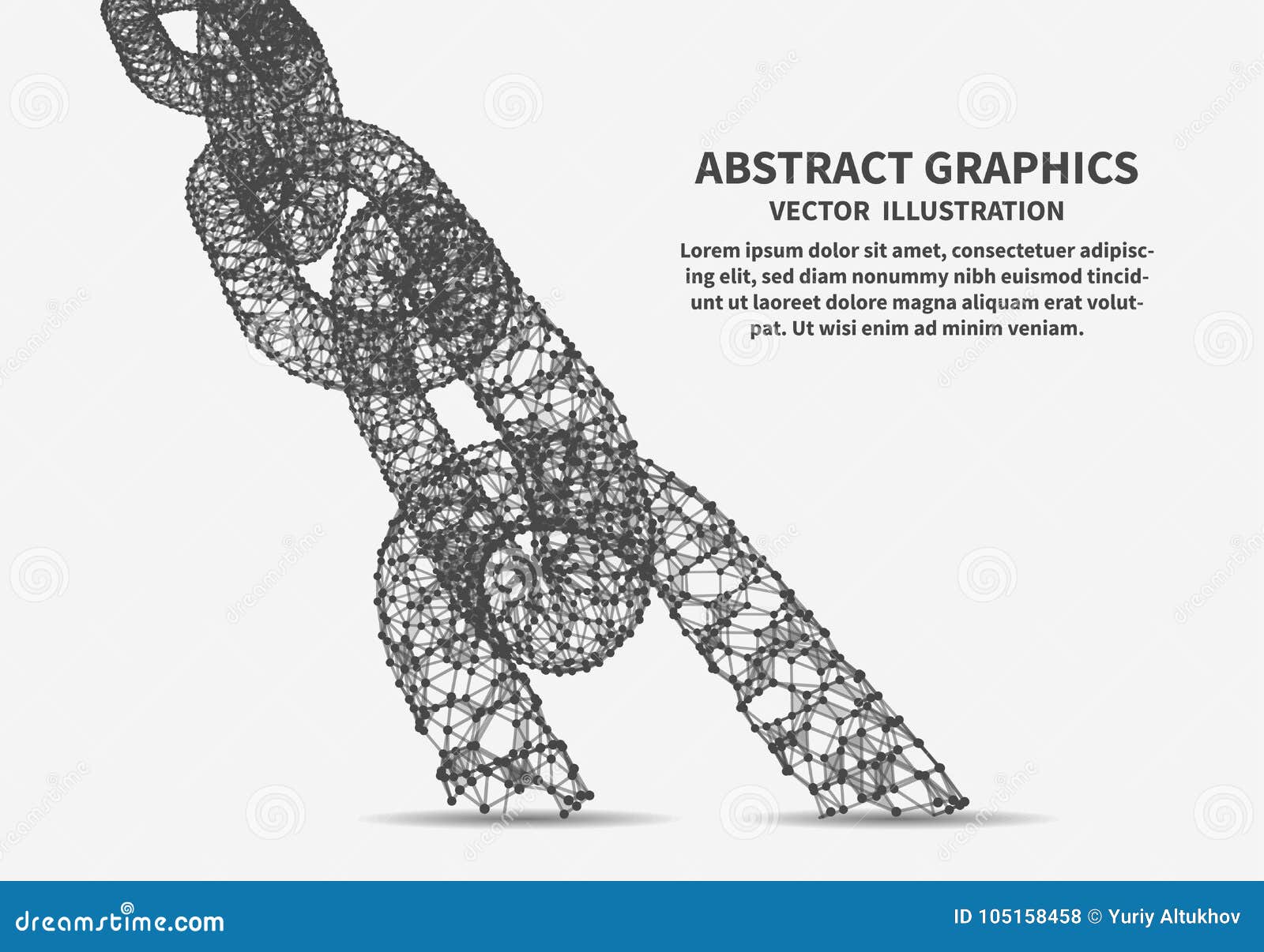 Digital Chain, Vector Illustration. Stock Vector - Illustration of ...
