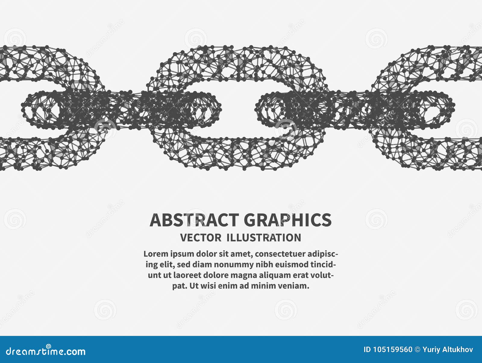 Digital Chain, Vector Illustration. Stock Vector - Illustration of ...