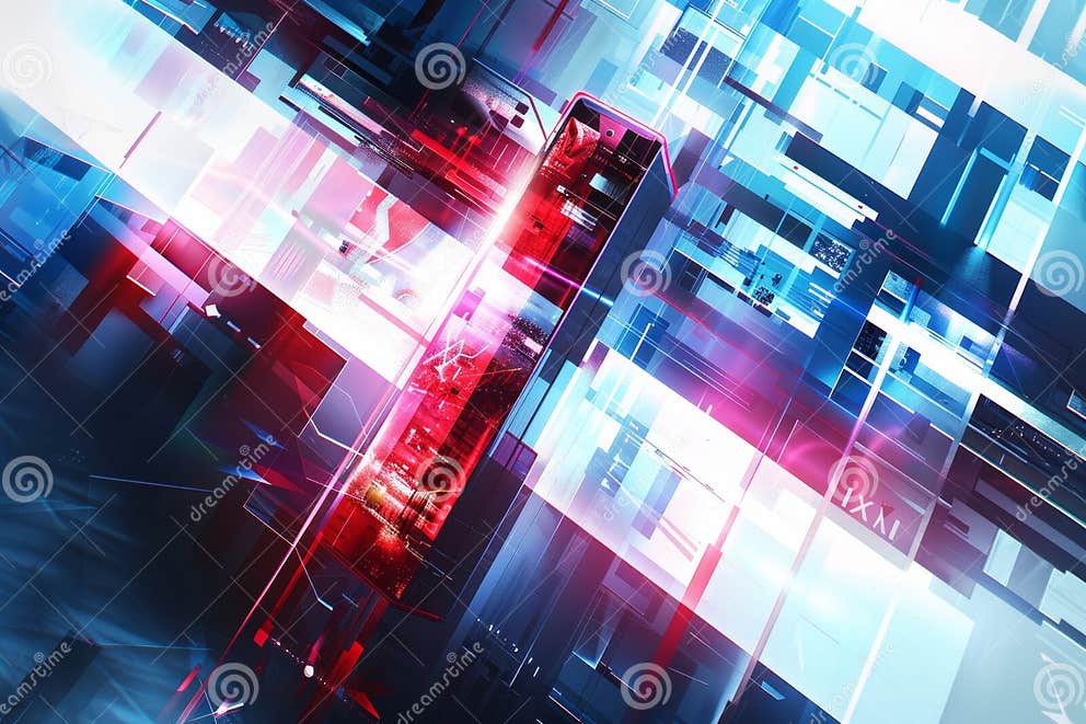Digital Chaos: an Abstract Data Overload Stock Image - Image of system ...