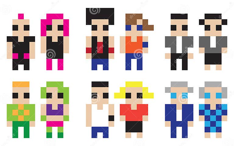 Digital characters stock vector. Illustration of funny - 6401558