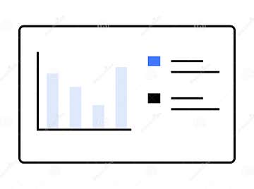 Digital Chart with Bar Graph and Data Legend on a White Background ...