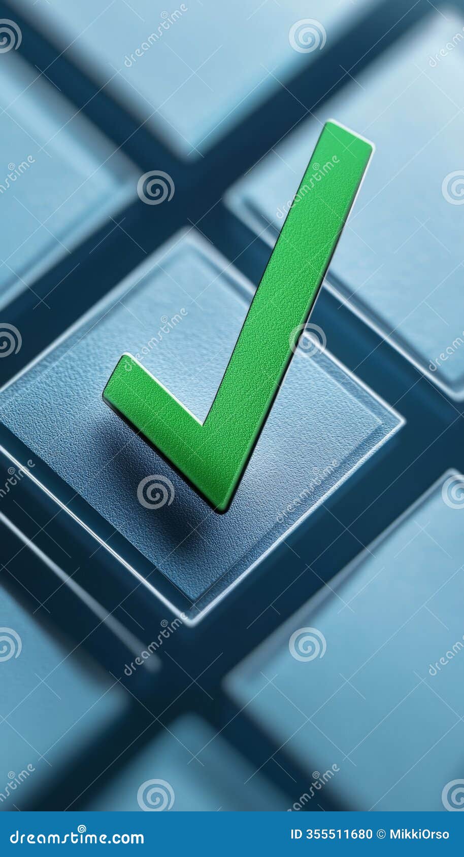Digital Checkbox with Green Checkmark Signifying Completion and ...