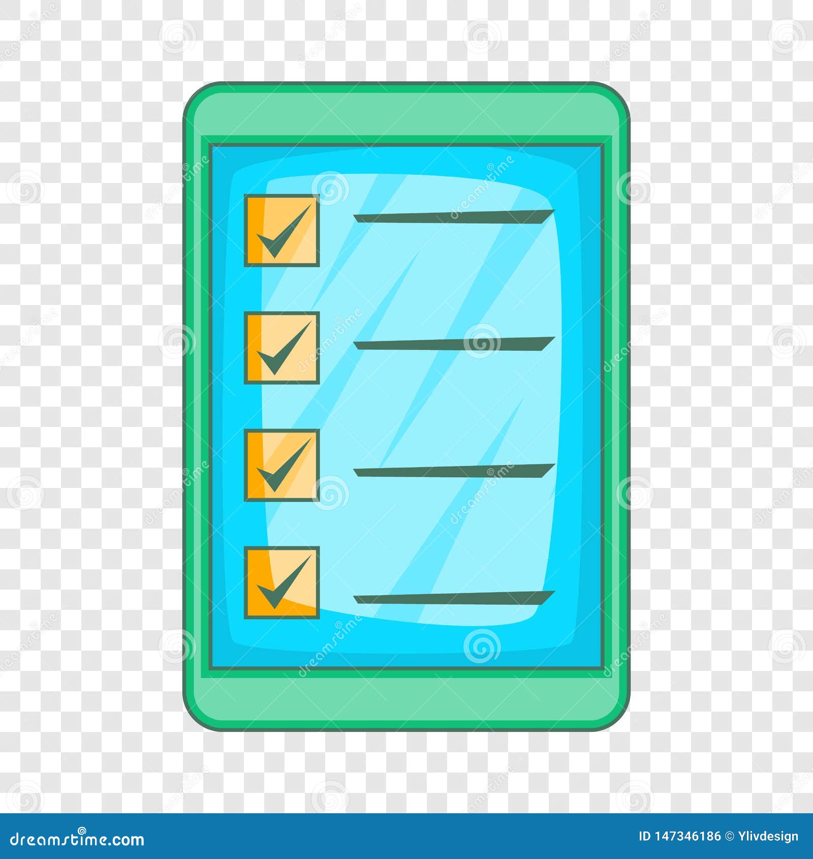 Digital Checklist Icon, Cartoon Style Vector Illustration ...