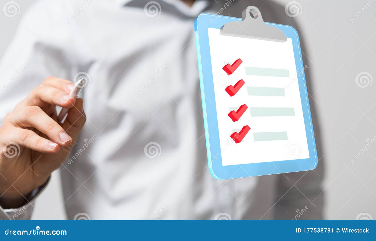 A Digital Checklist or Todo-list Displayed Stock Image - Image of paper ...