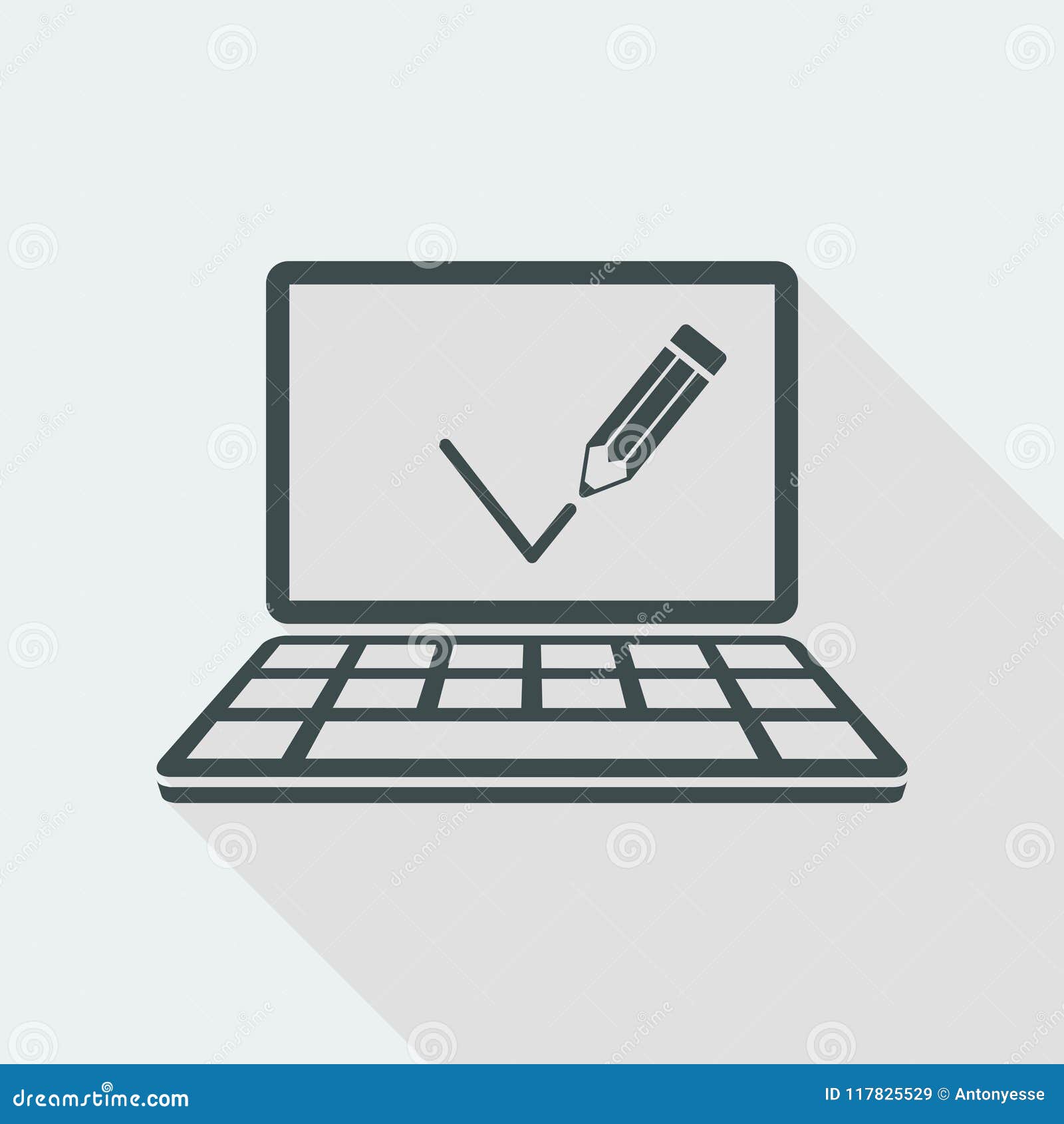 Digital Checkmark Flat Icon Stock Vector - Illustration of promotion ...