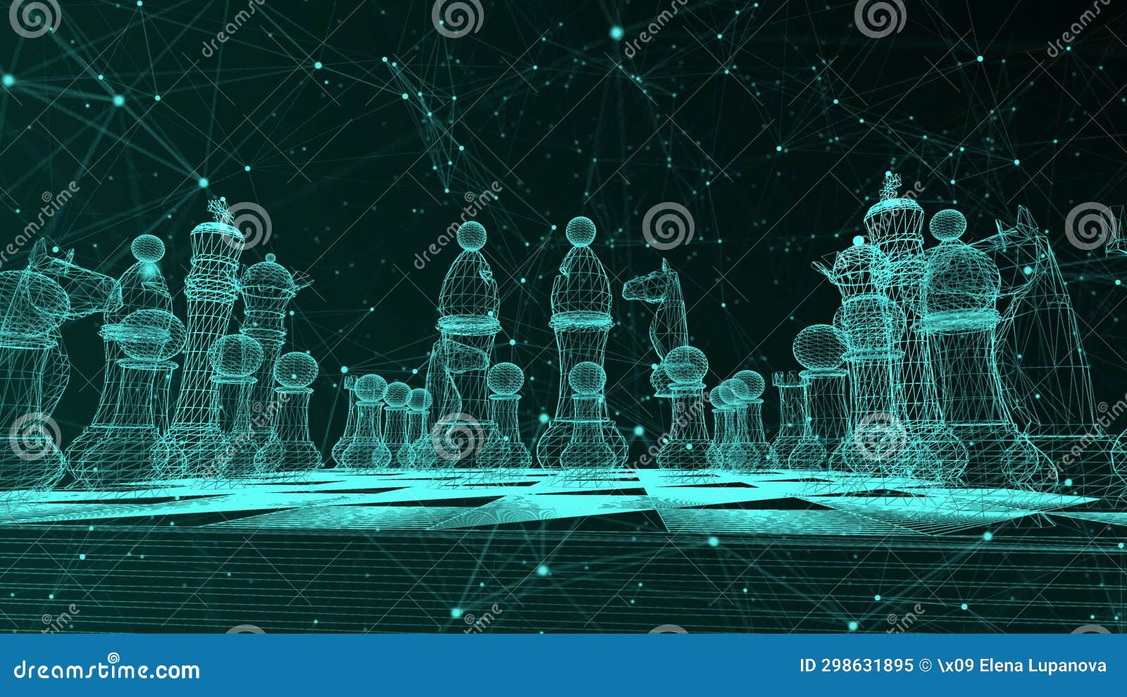 Digital Chess, Abstract Chessboard with Digital Elements Stock Video ...