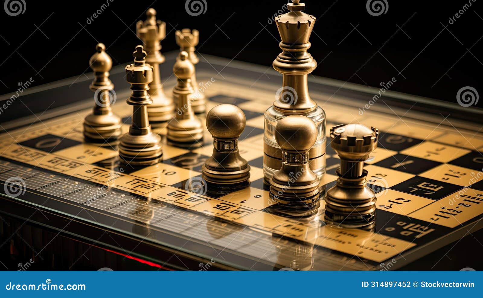 Digital chess technology stock illustration. Illustration of closeup ...