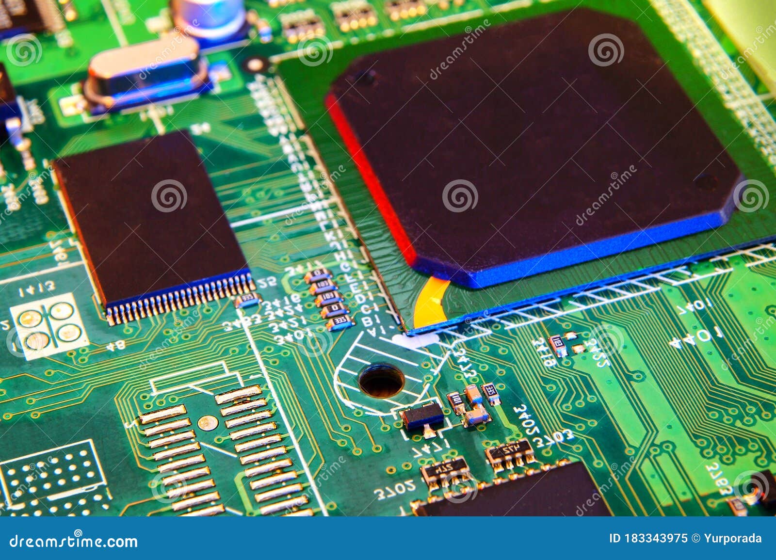 Digital Chip Motherboard and Integrated Communication Processor Stock ...