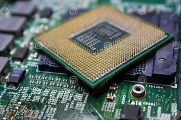Digital Chip-set Motherboard with Processor Chip Stock Image - Image of ...