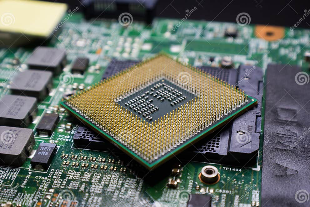 Digital Chip-set Motherboard with Processor Chip Stock Image - Image of ...