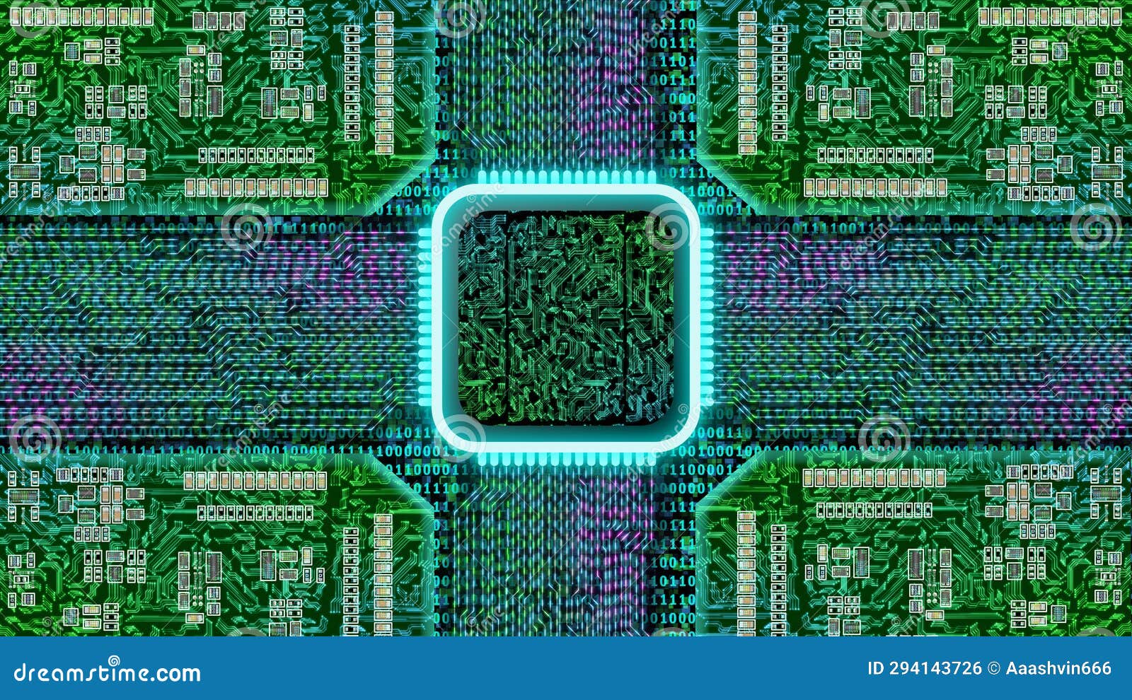 Digital Chipset Abstract Background Stock Illustration - Illustration ...