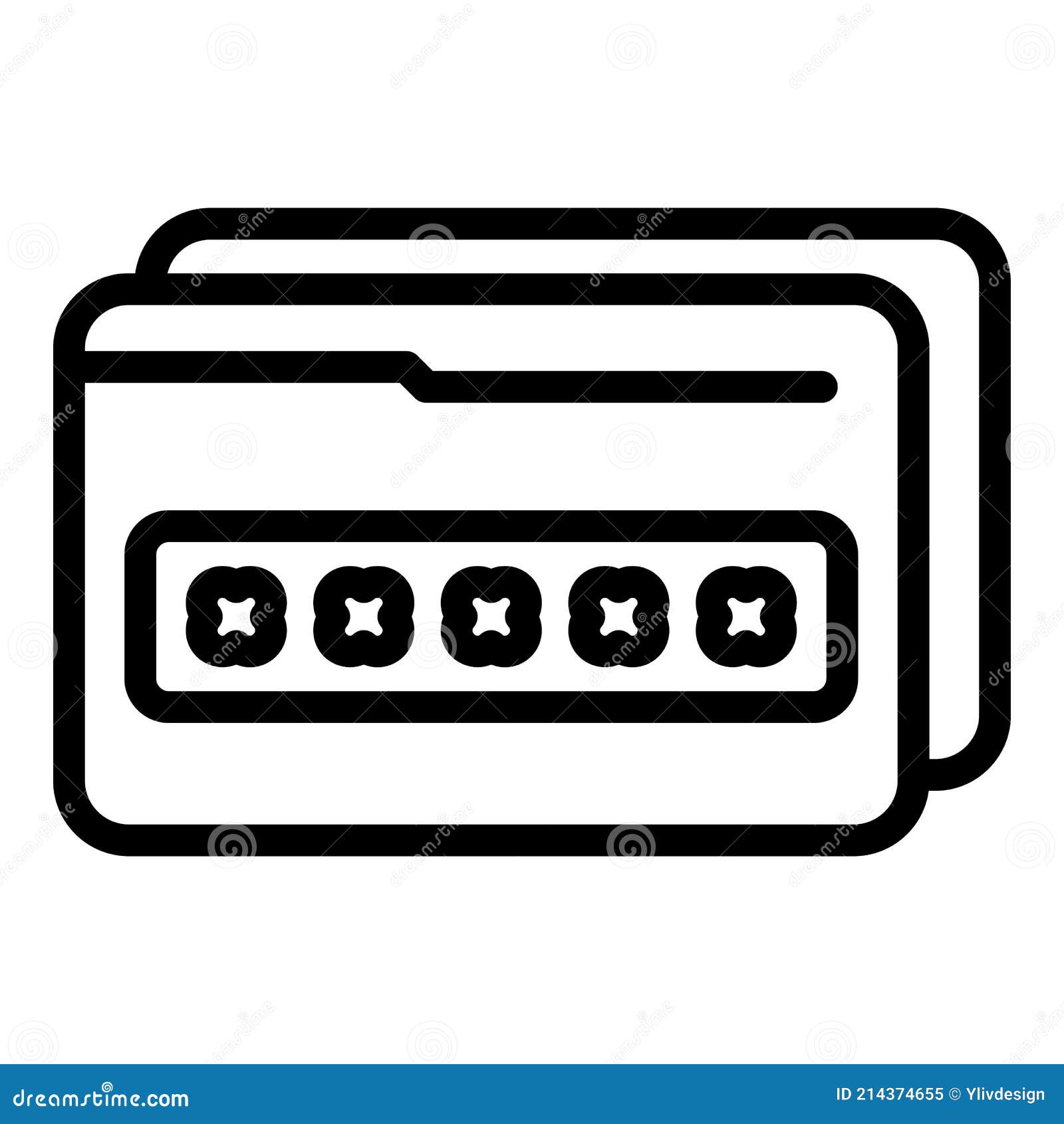 Digital Cipher Icon, Outline Style Stock Vector - Illustration of ...