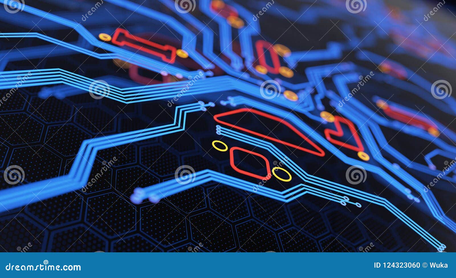 Digital Circuit Board Abstract Background Stock Illustration ...