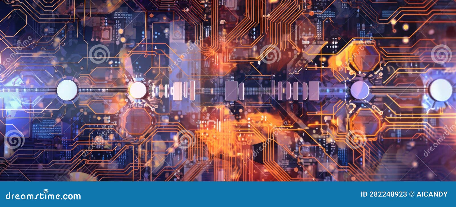 Digital Circuit Board Background with Abstract Circuitry and ...