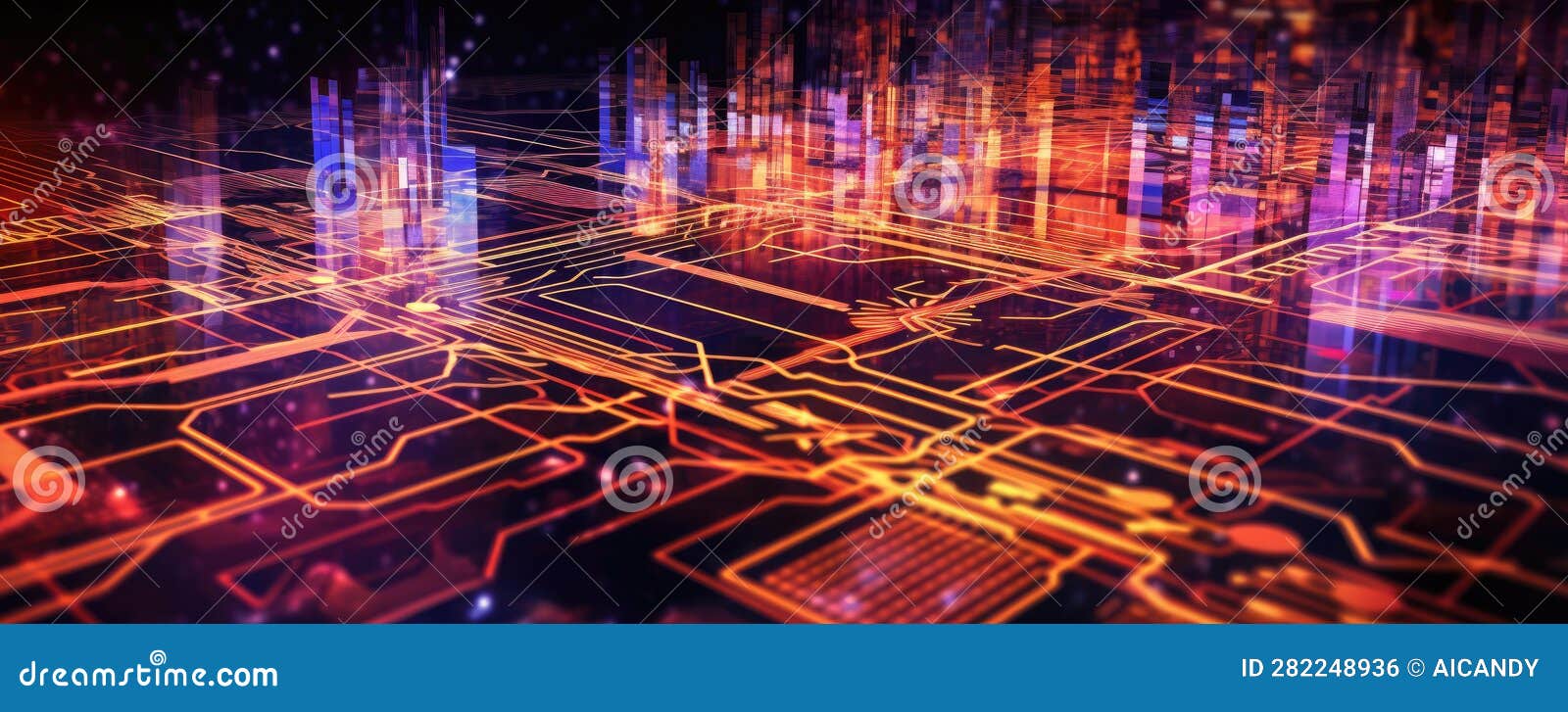 Digital Circuit Board Background with Abstract Circuitry and ...