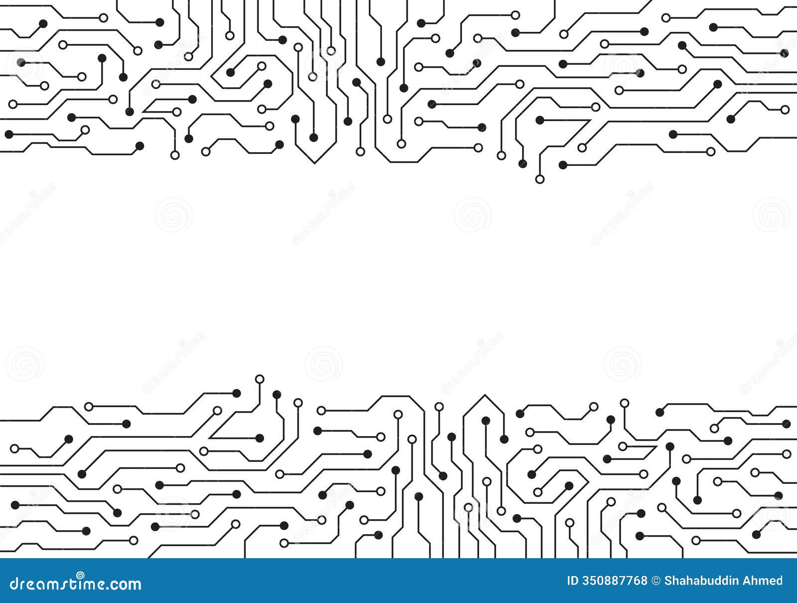 Digital Circuit Board Background. Electric Circuit Vector Background on ...