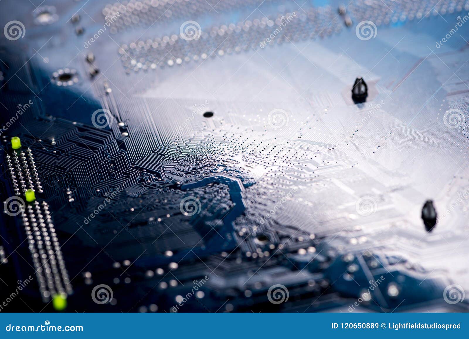 Digital Circuit Board with Microchips Stock Image - Image of detail ...