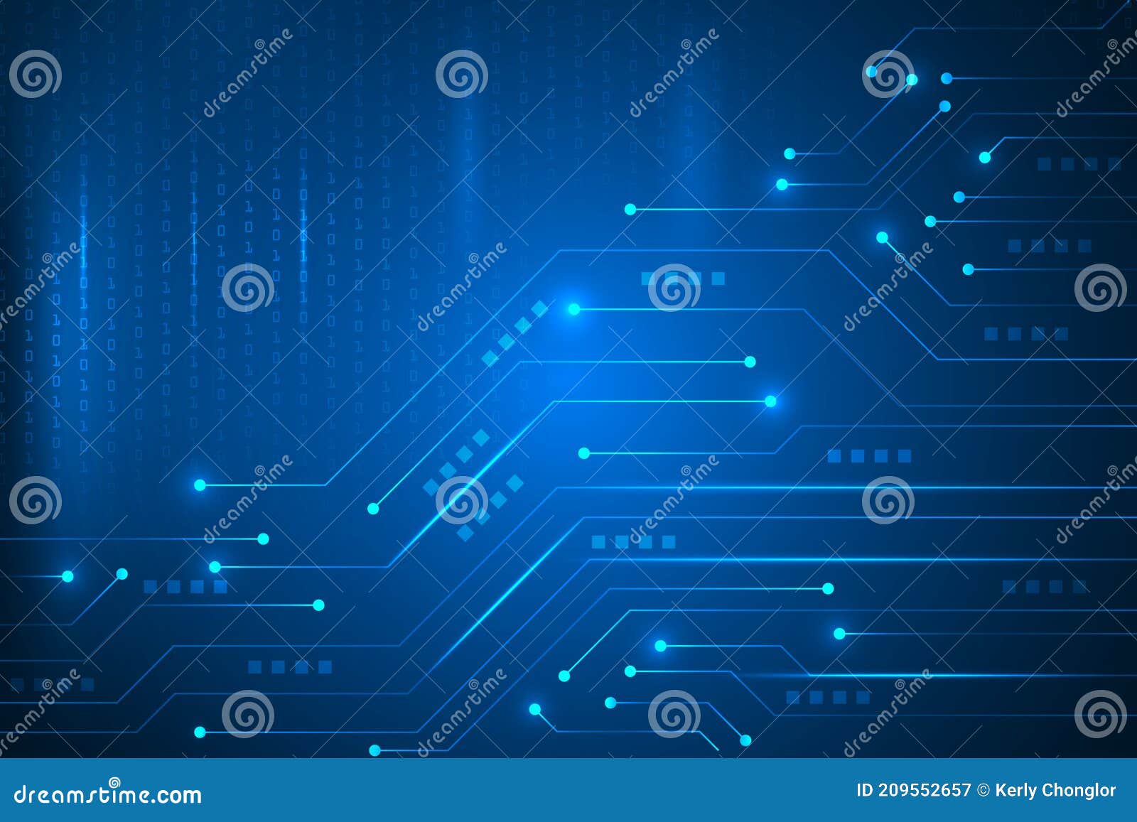 Digital Circuit Lines on Binary Code Technology Abstract Background. Stock Vector - Illustration ...